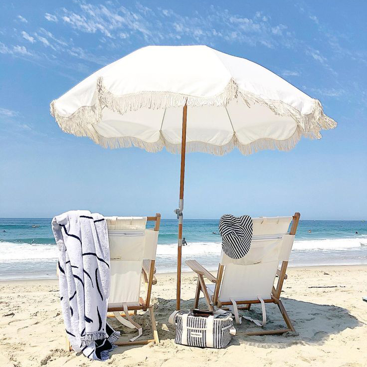 Portable Vintage Fringe Beach Sun Umbrellas - umbrella4u